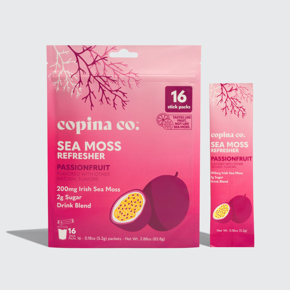 Passionfruit Sea Moss Refresher (16 Stick Pack Pouch)